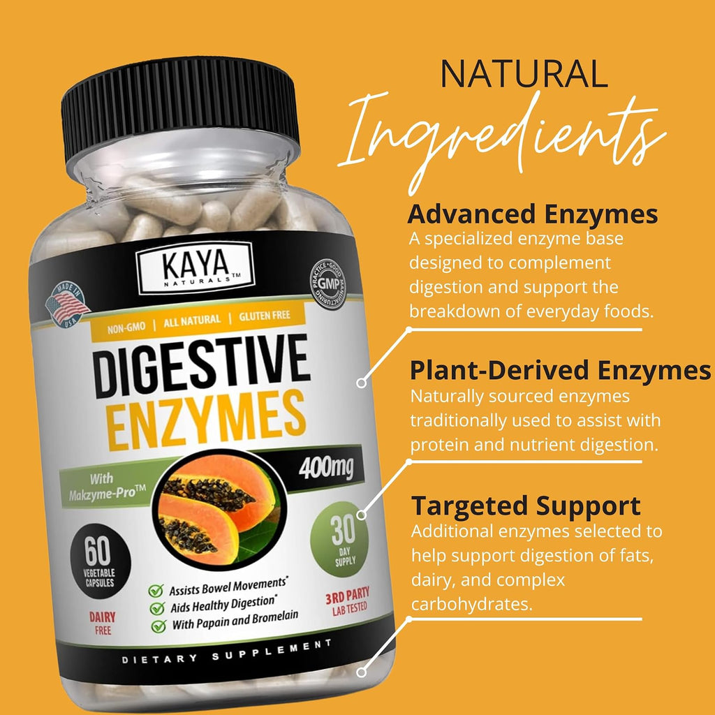 Kaya Naturals digestive enzymes benefits