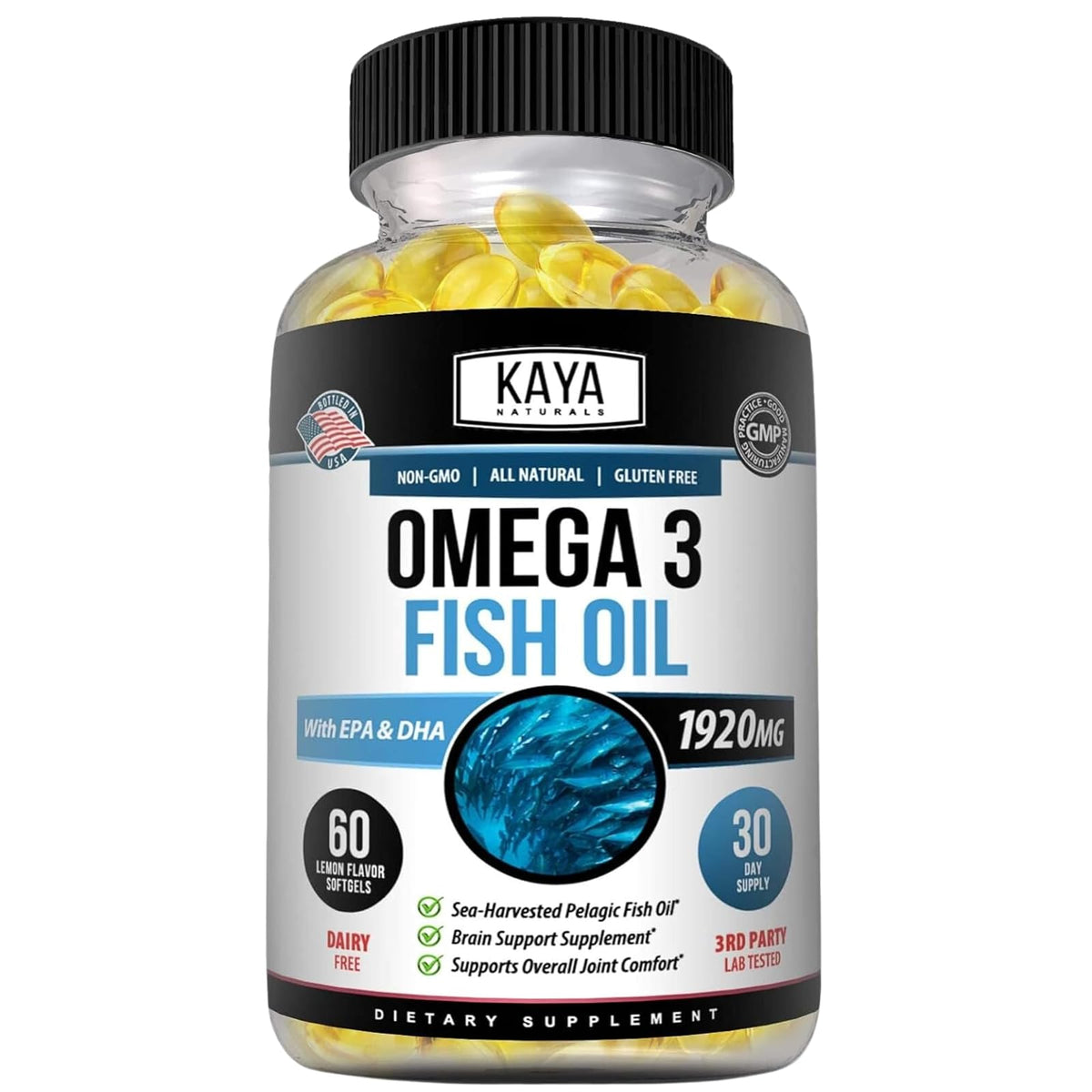 Kaya Naturals fish oil softgels