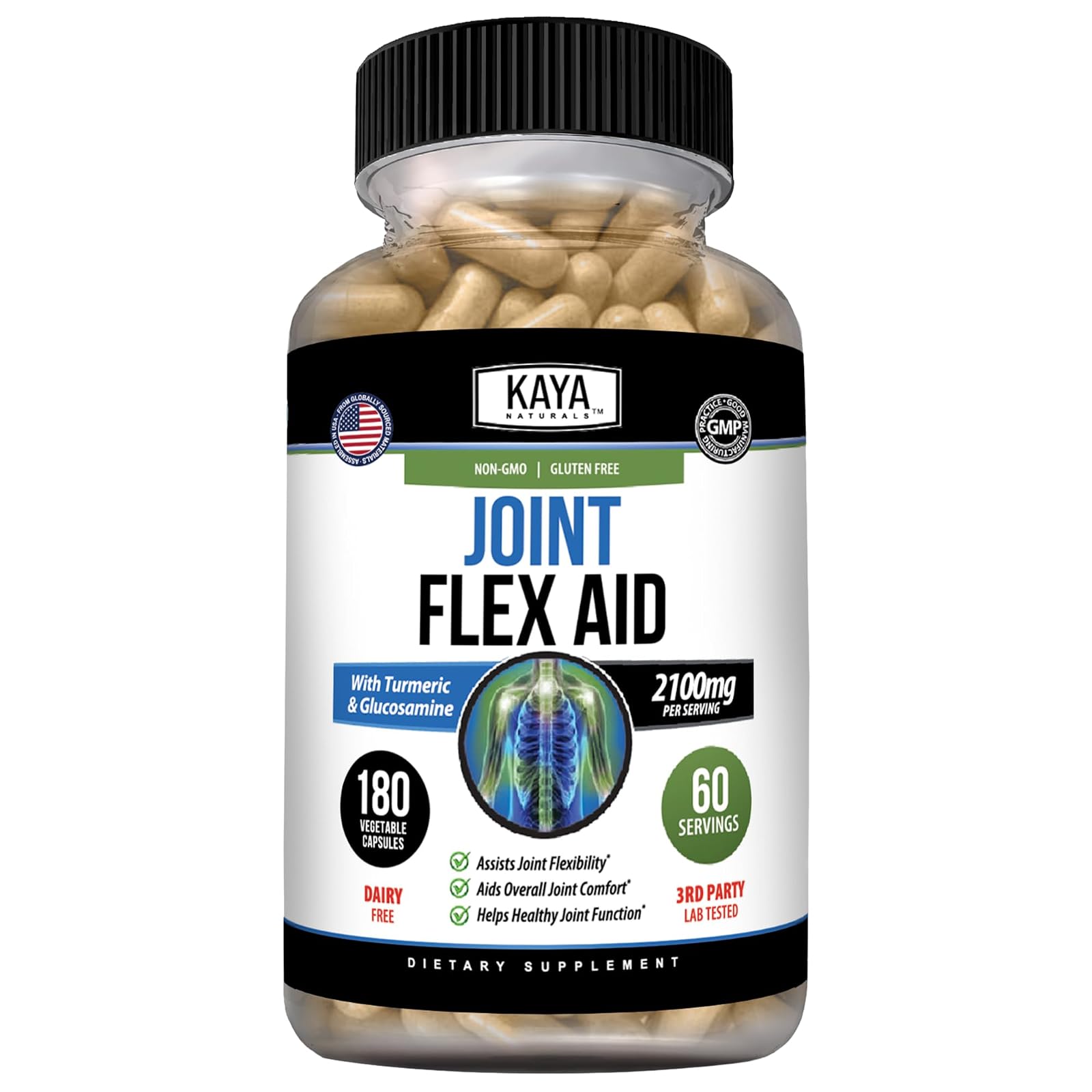 Kaya Naturals Flex Aid capsules for mobility