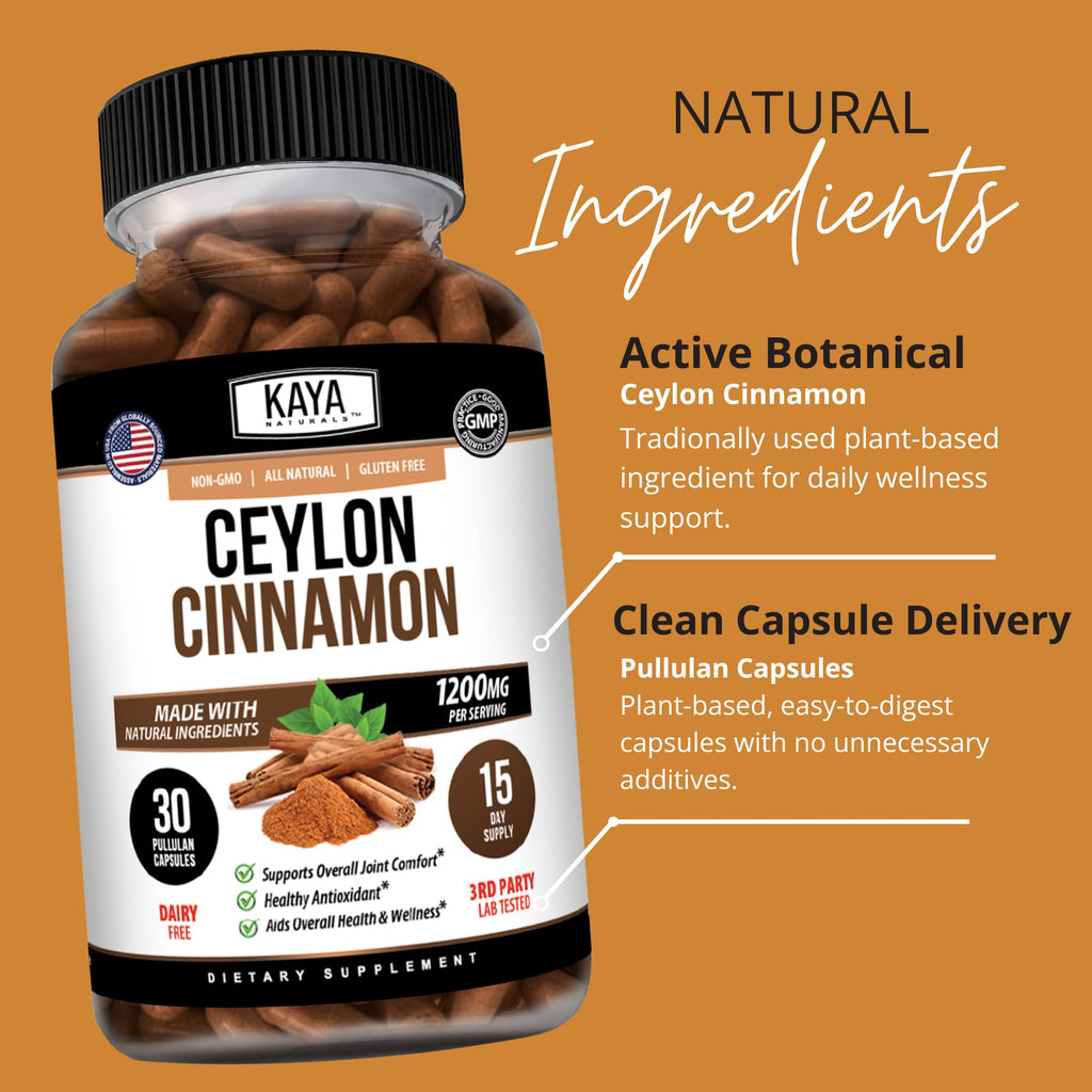 Kaya Naturals herbal cinnamon capsules