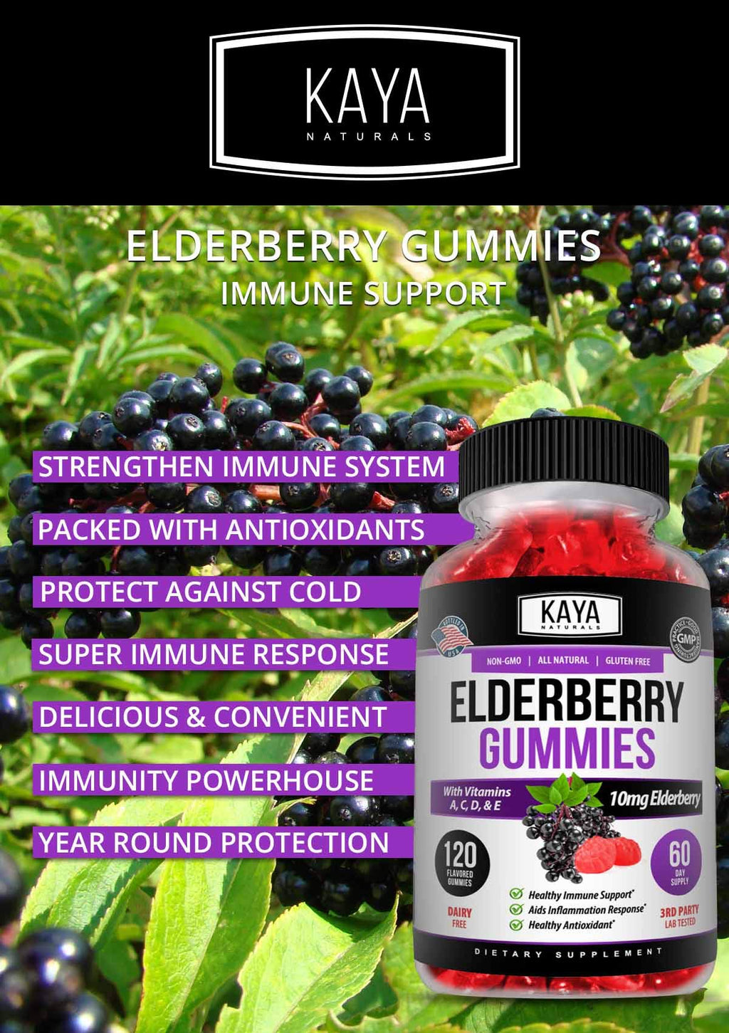 Kaya Naturals herbal supplement gummies