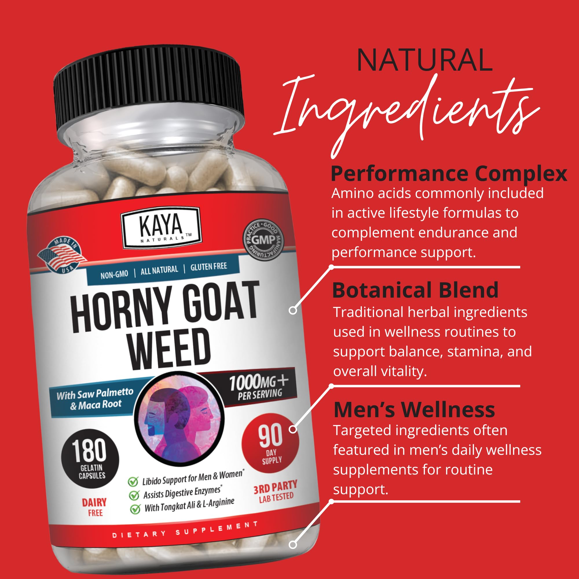 Kaya Naturals horny goat weed capsules