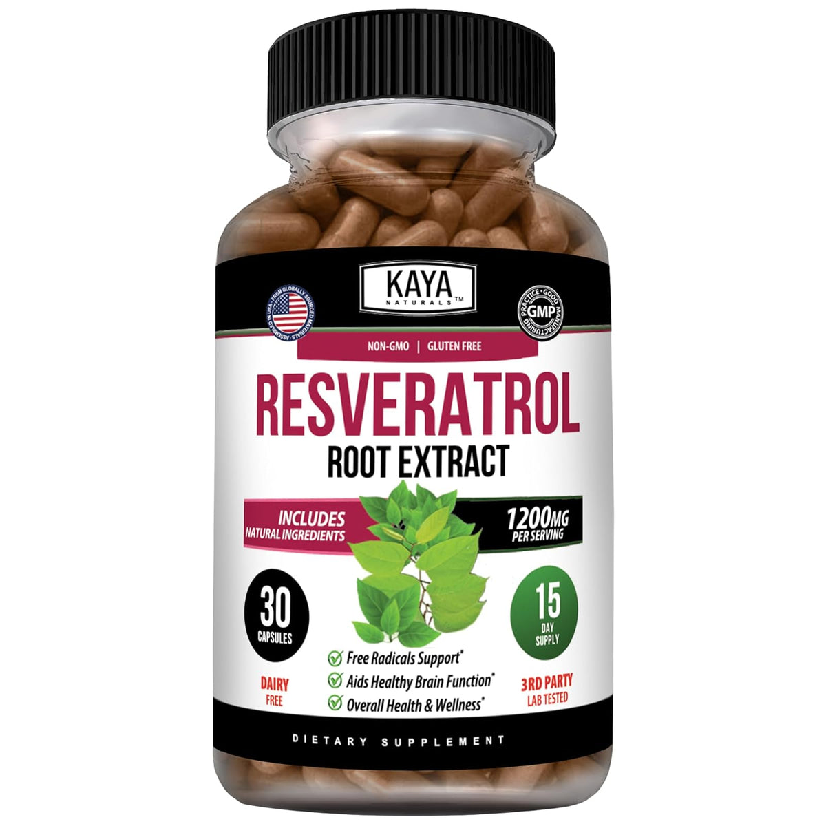 Kaya Naturals Resveratrol veggie capsules