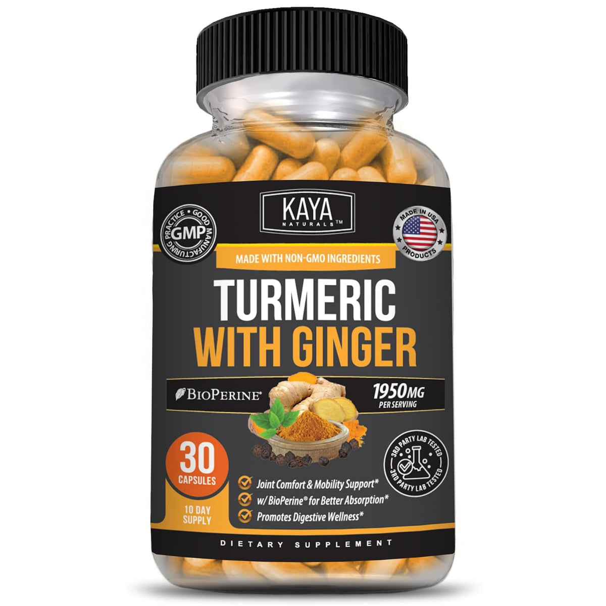 Kaya Naturals turmeric curcumin capsules