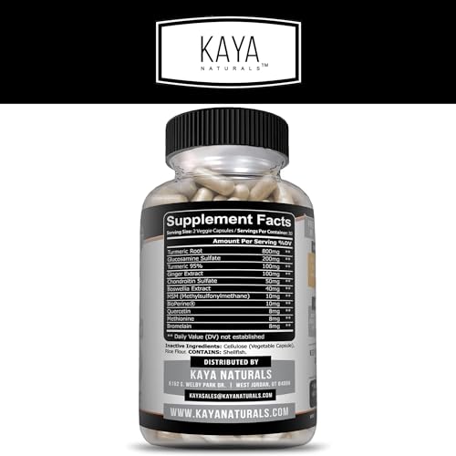 Kaya Naturals turmeric curcumin dosage