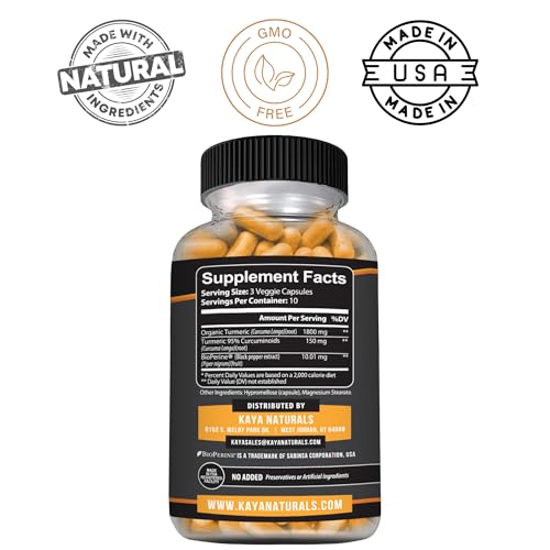 Kaya Naturals turmeric supplement benefits