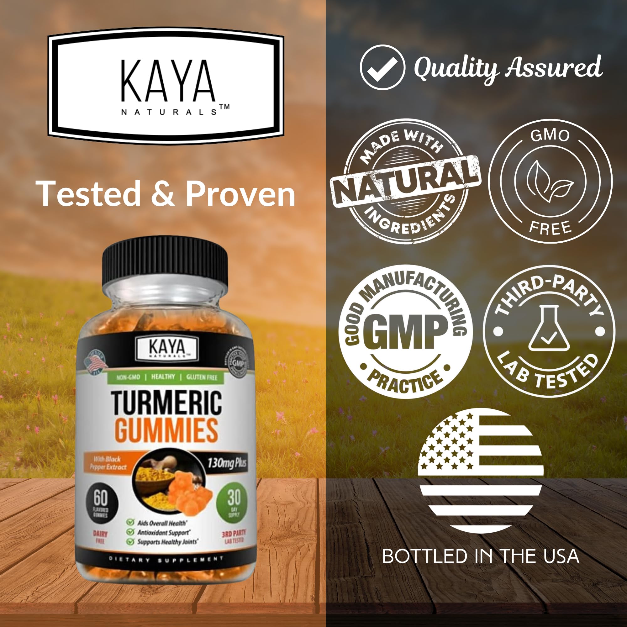 Kaya Naturals turmeric with black pepper
