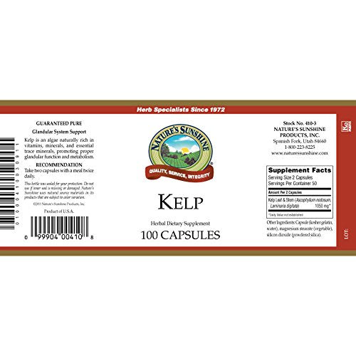 Kelp capsules for enhanced health