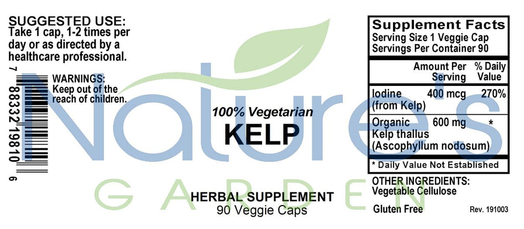 Kelp iodine for overall vitality