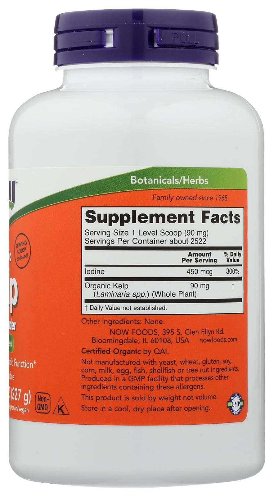 Kelp powder for electrolytes and minerals