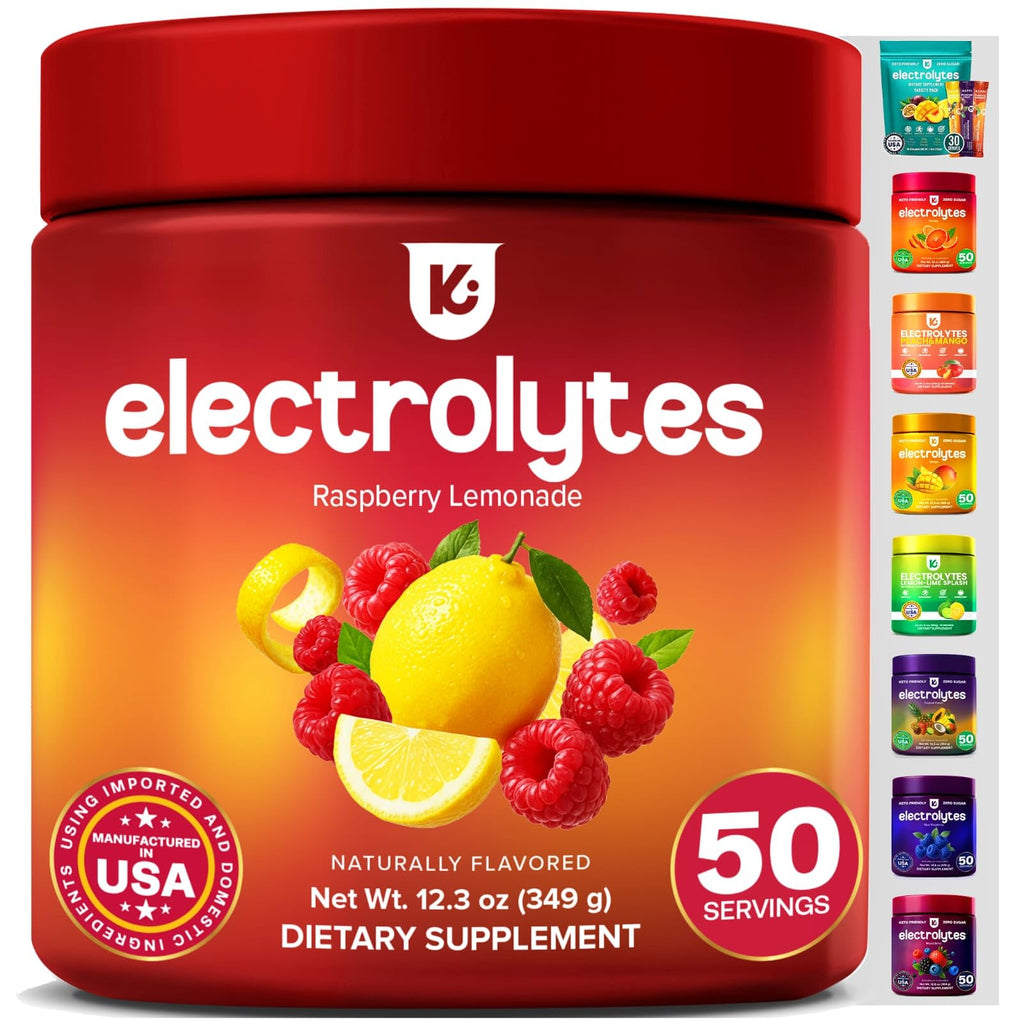 Keppi electrolytes powder raspberry lemonade