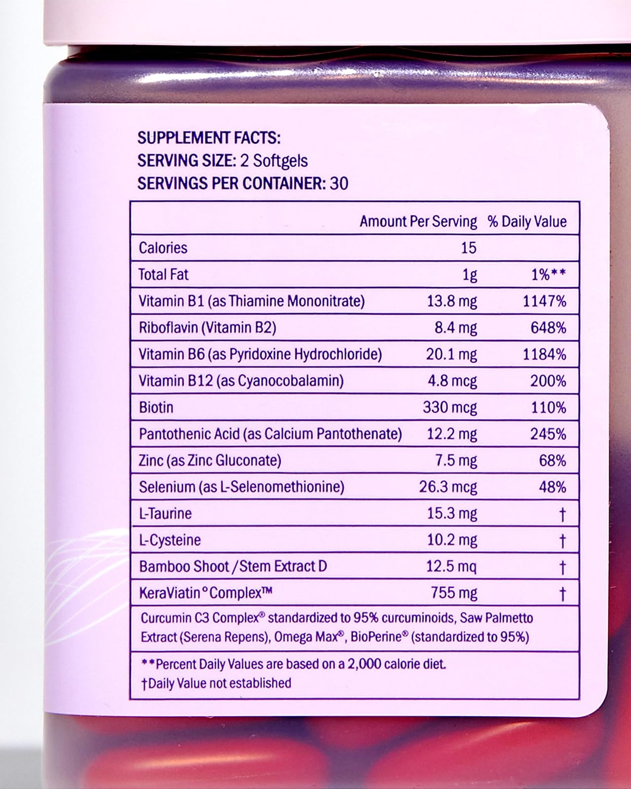 Keranique softgels for hair vitality