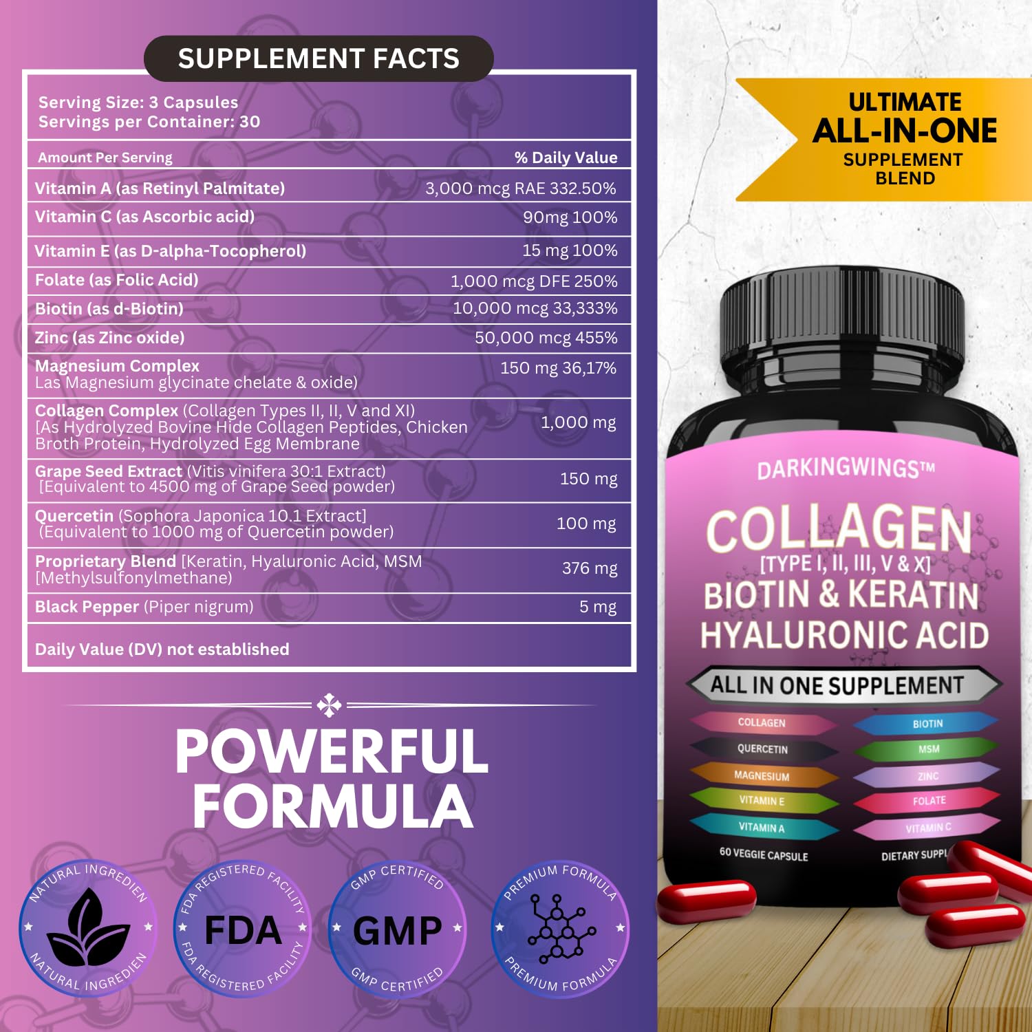 keratin and collagen for vibrant hair