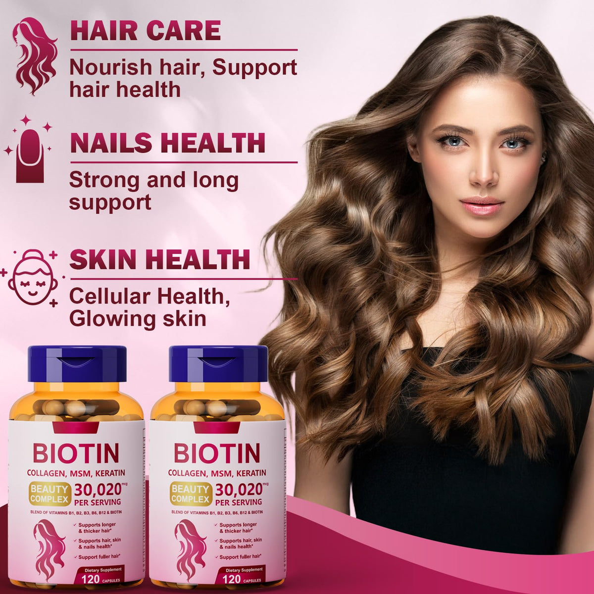 Keratin MSM capsules for stronger nails