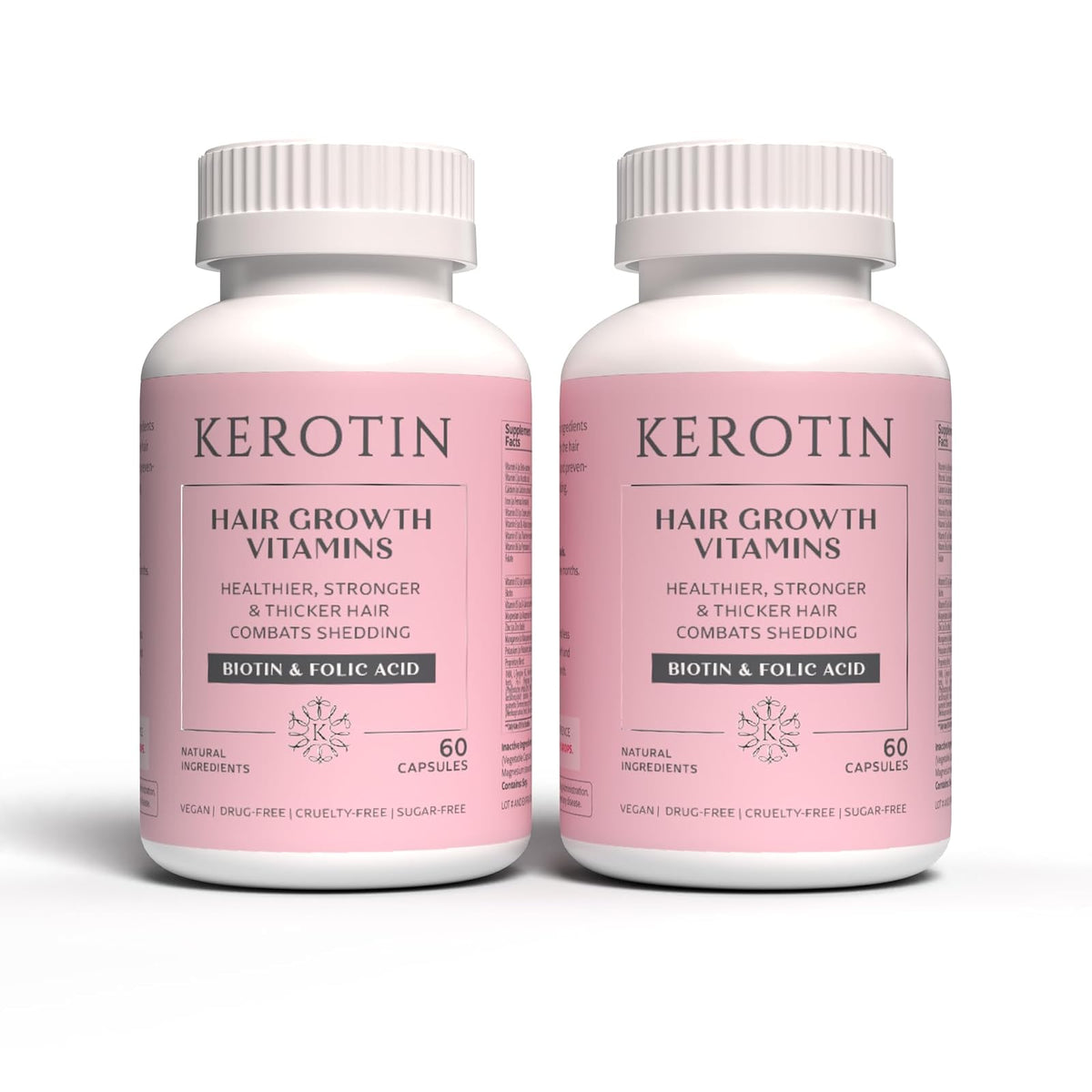 Kerotin biotin hair growth vitamins