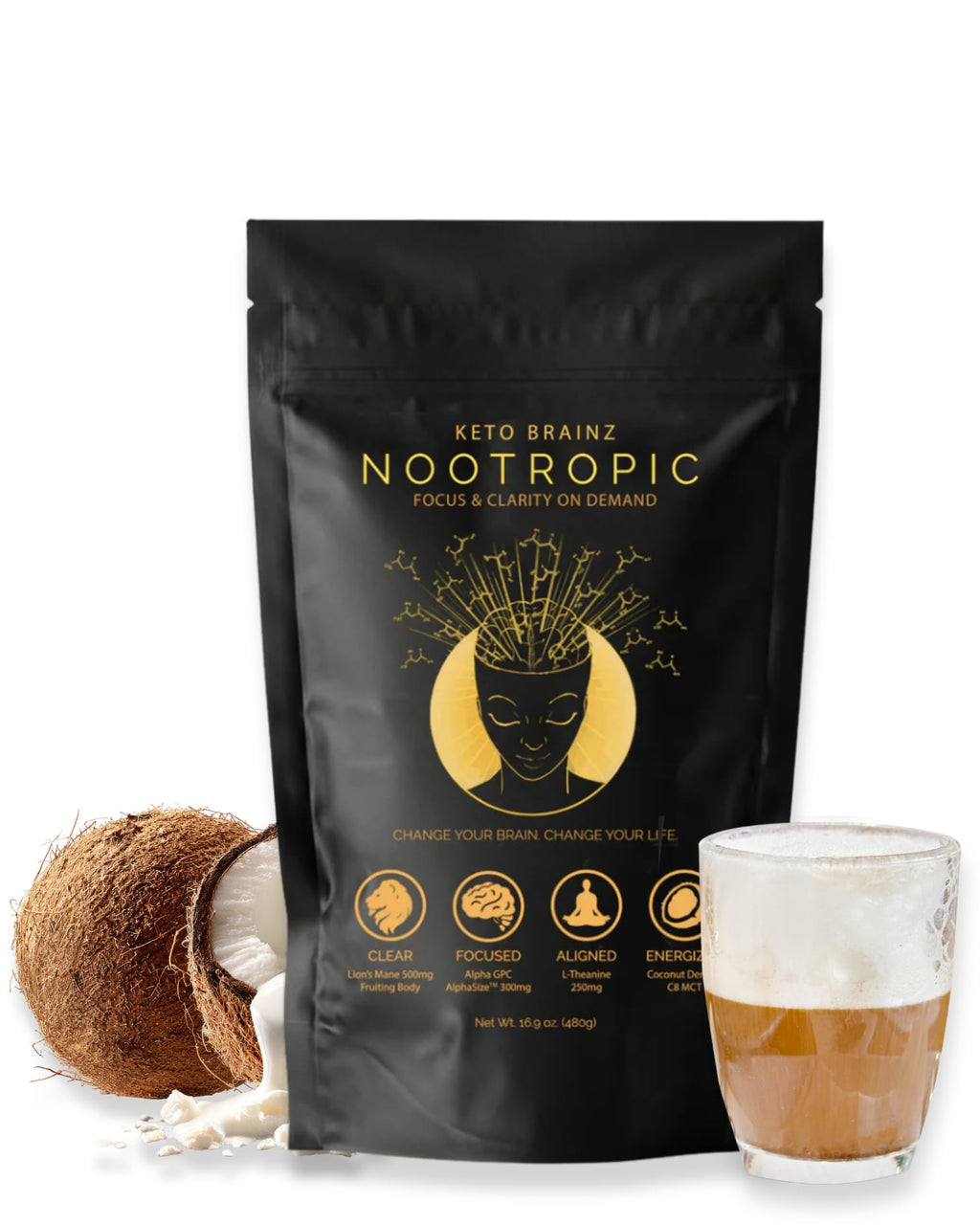 Keto Brainz nootropic creamer for coffee