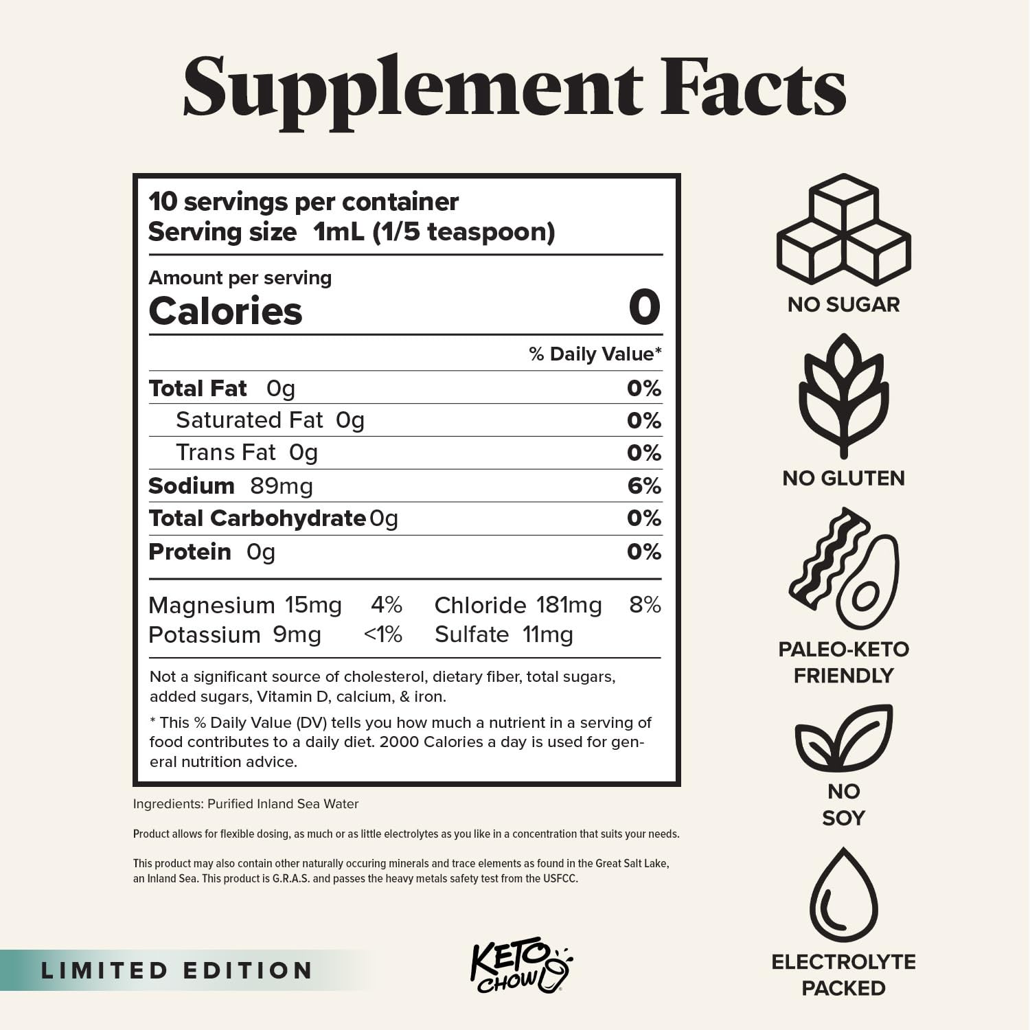 Keto Chow electrolyte balance solution