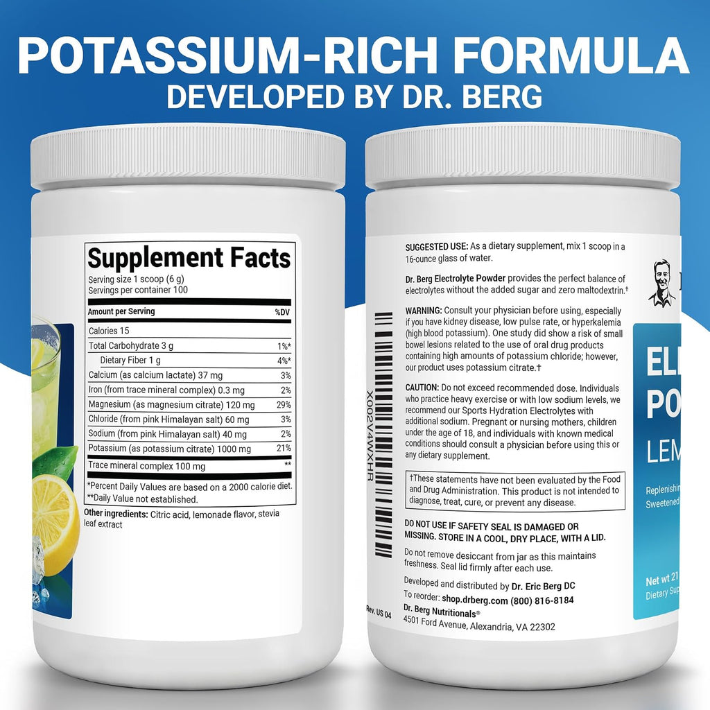 Keto electrolyte powder with 1000 mg potassium