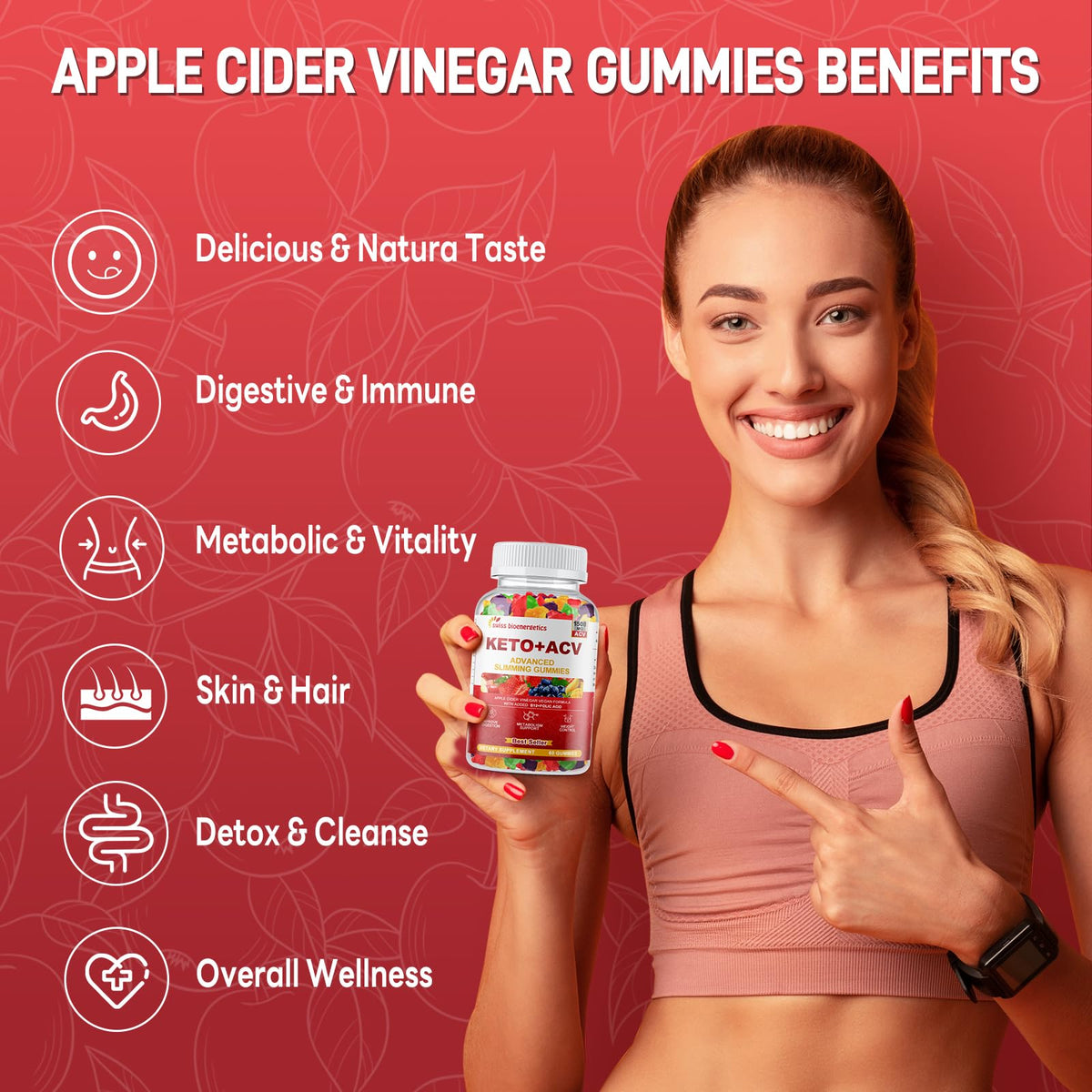 Keto-friendly apple cider vinegar gummies