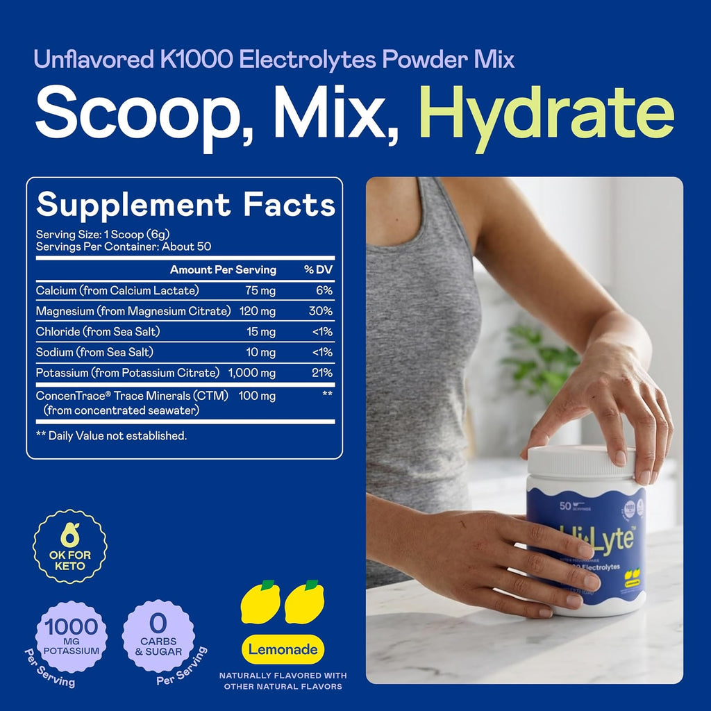 Keto-friendly electrolyte powder for energy