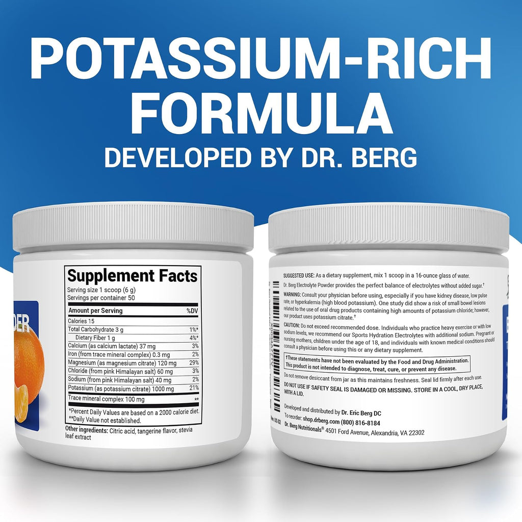 Keto-friendly electrolyte powder with potassium