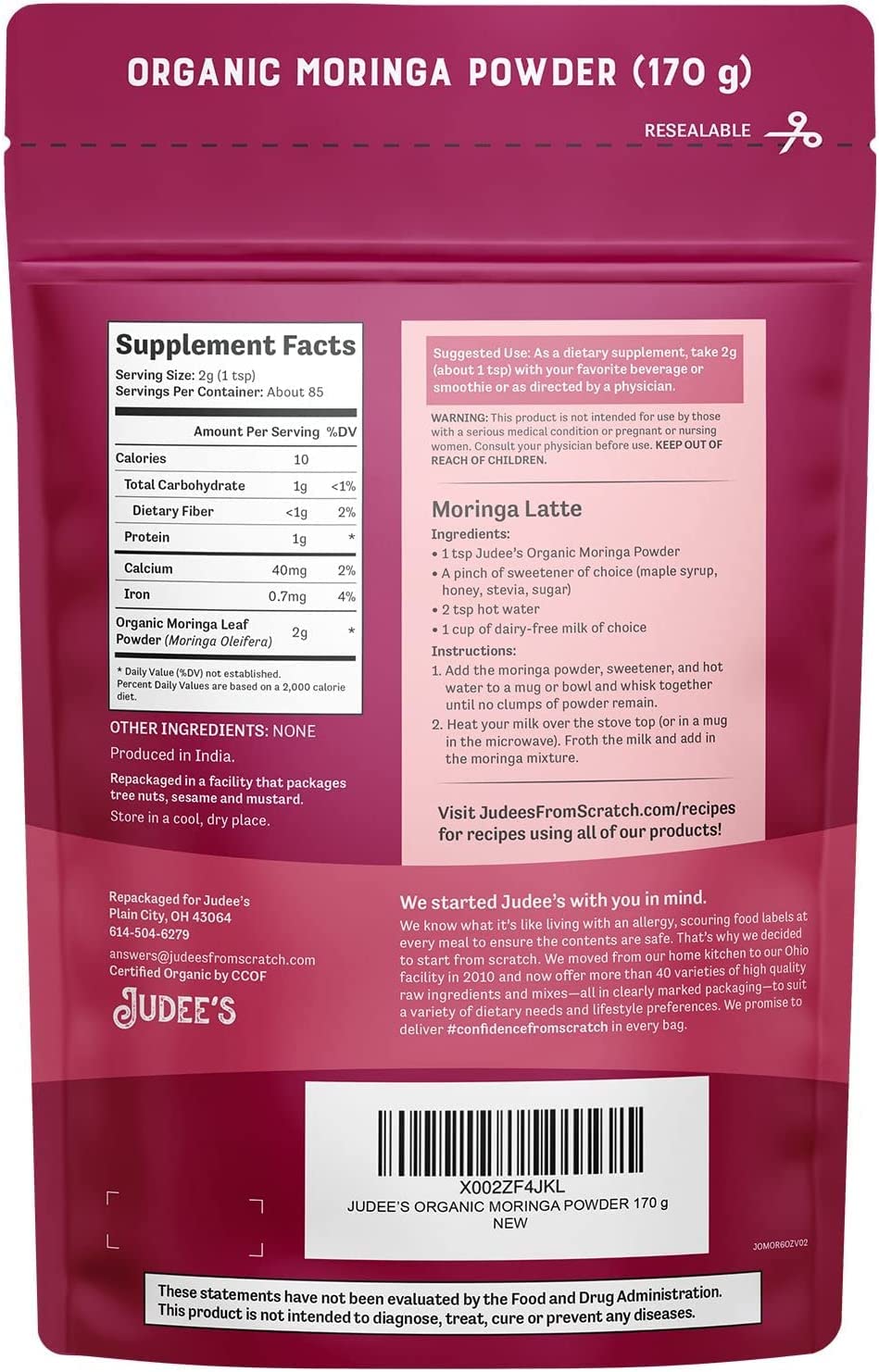keto-friendly moringa powder for shakes