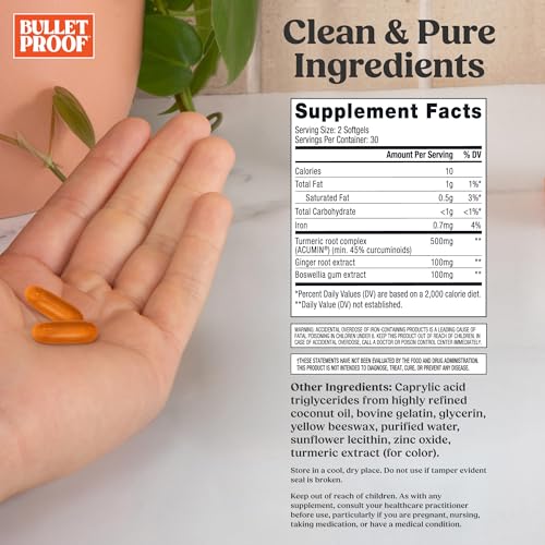 Keto-friendly turmeric curcumin softgels