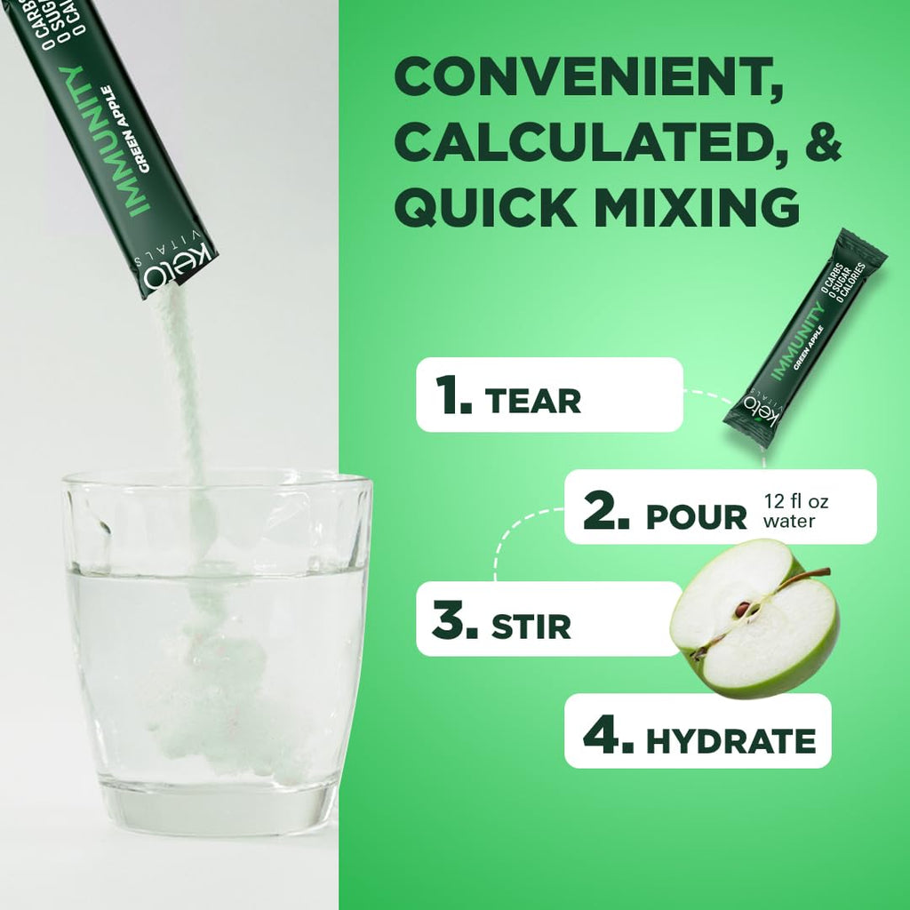 Keto Vitals green apple flavour electrolytes