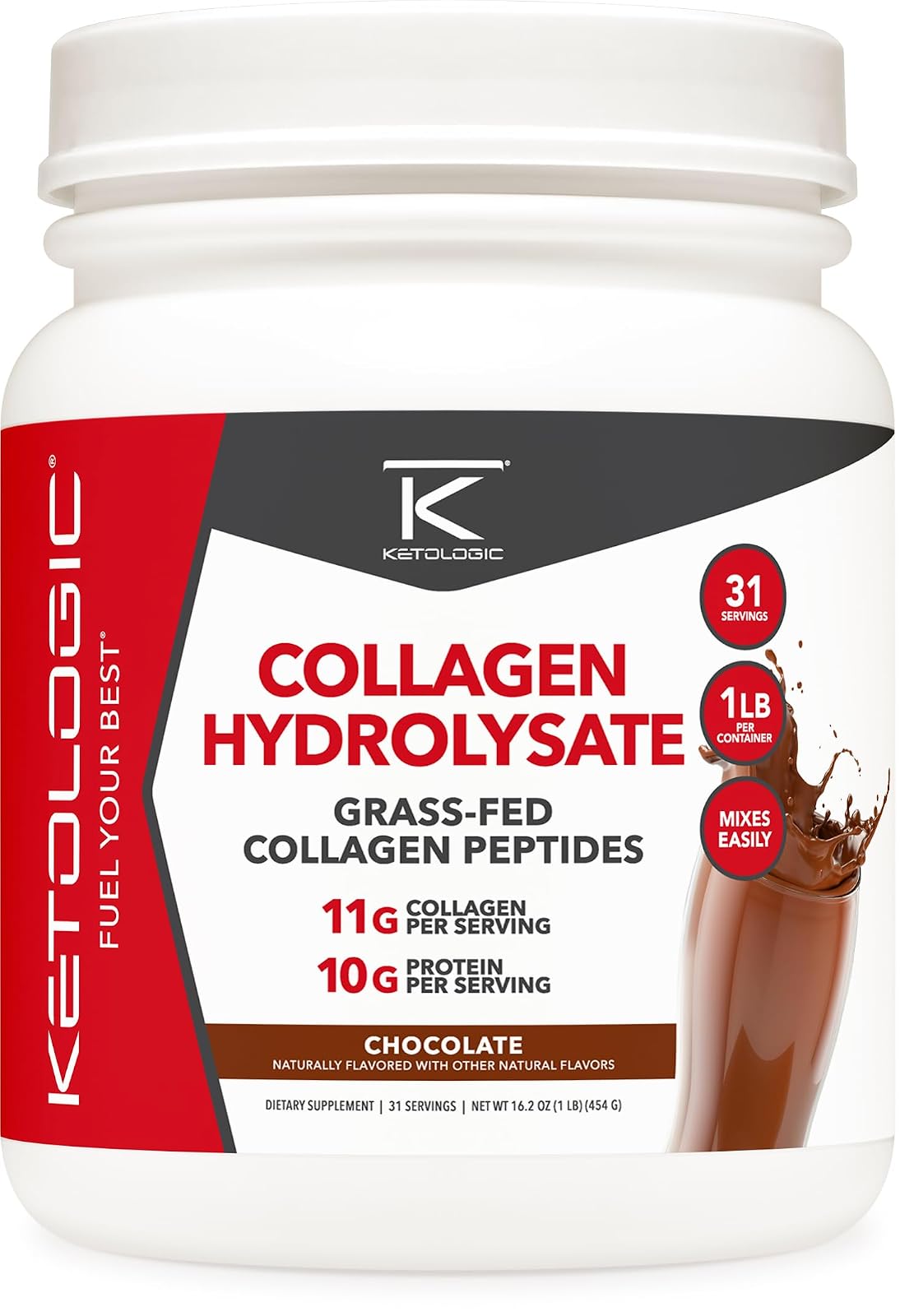Ketologic grass fed collagen chocolate