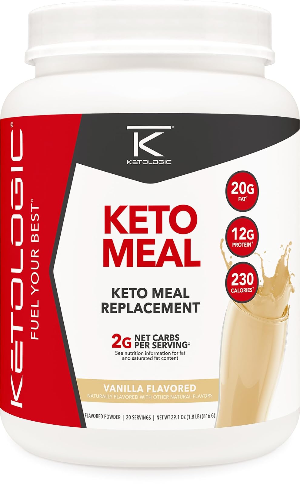 KetoLogic vanilla meal replacement shake