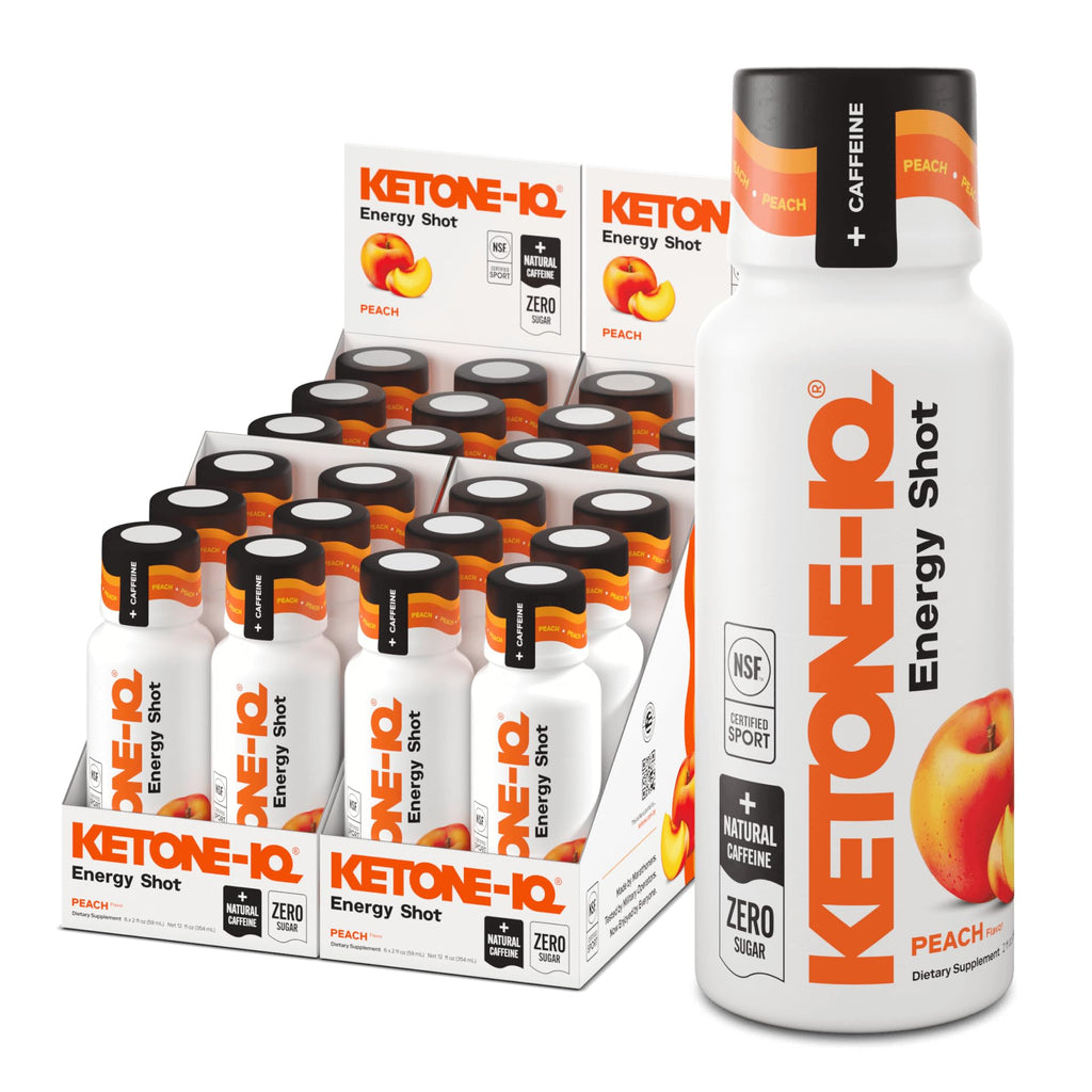 Ketone-IQ peach caffeine shots