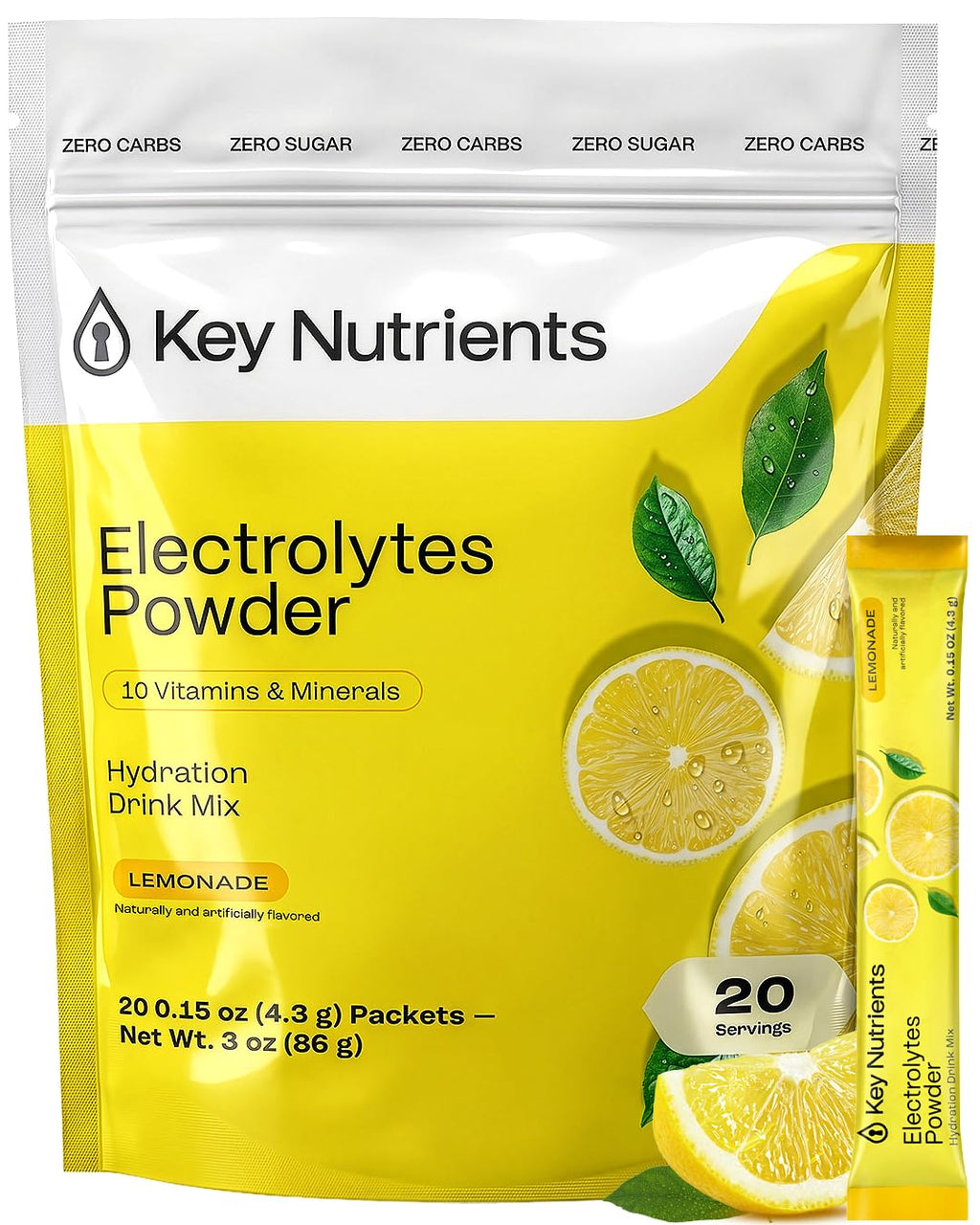 KEY NUTRIENTS lemonade multivitamin packets
