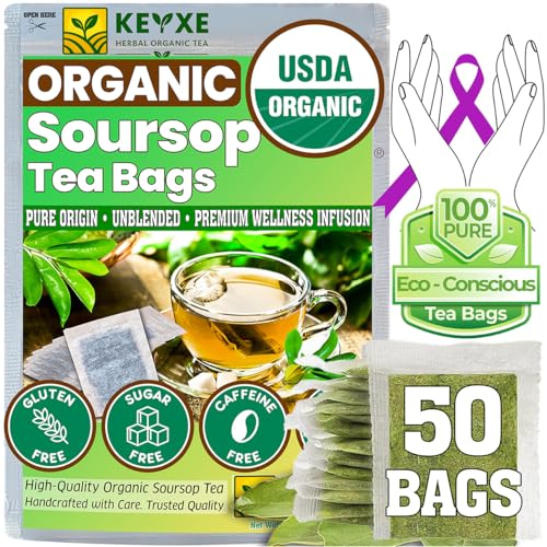 KEYXE organic soursop herbal tea bags