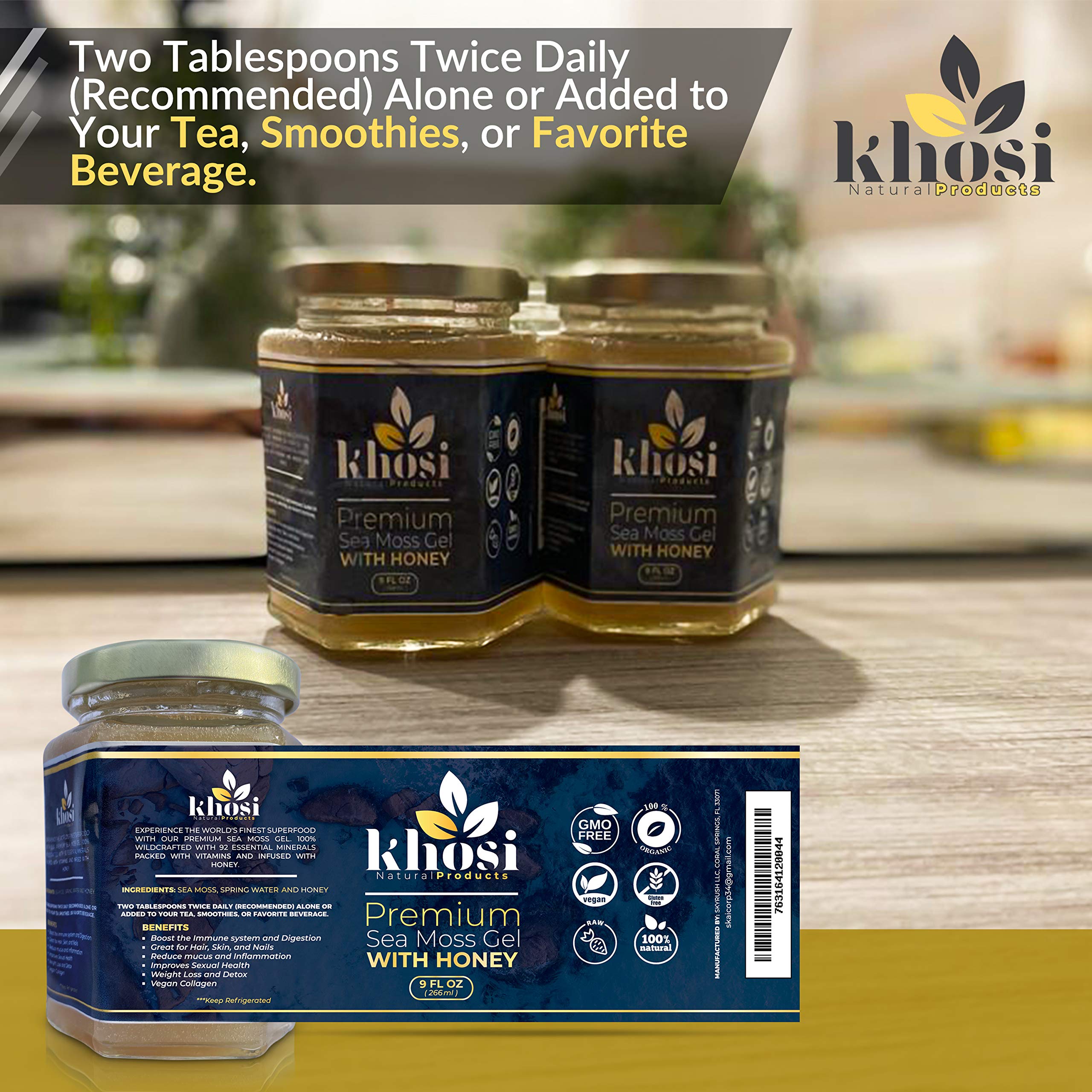 Khoshi sea moss gel with honey