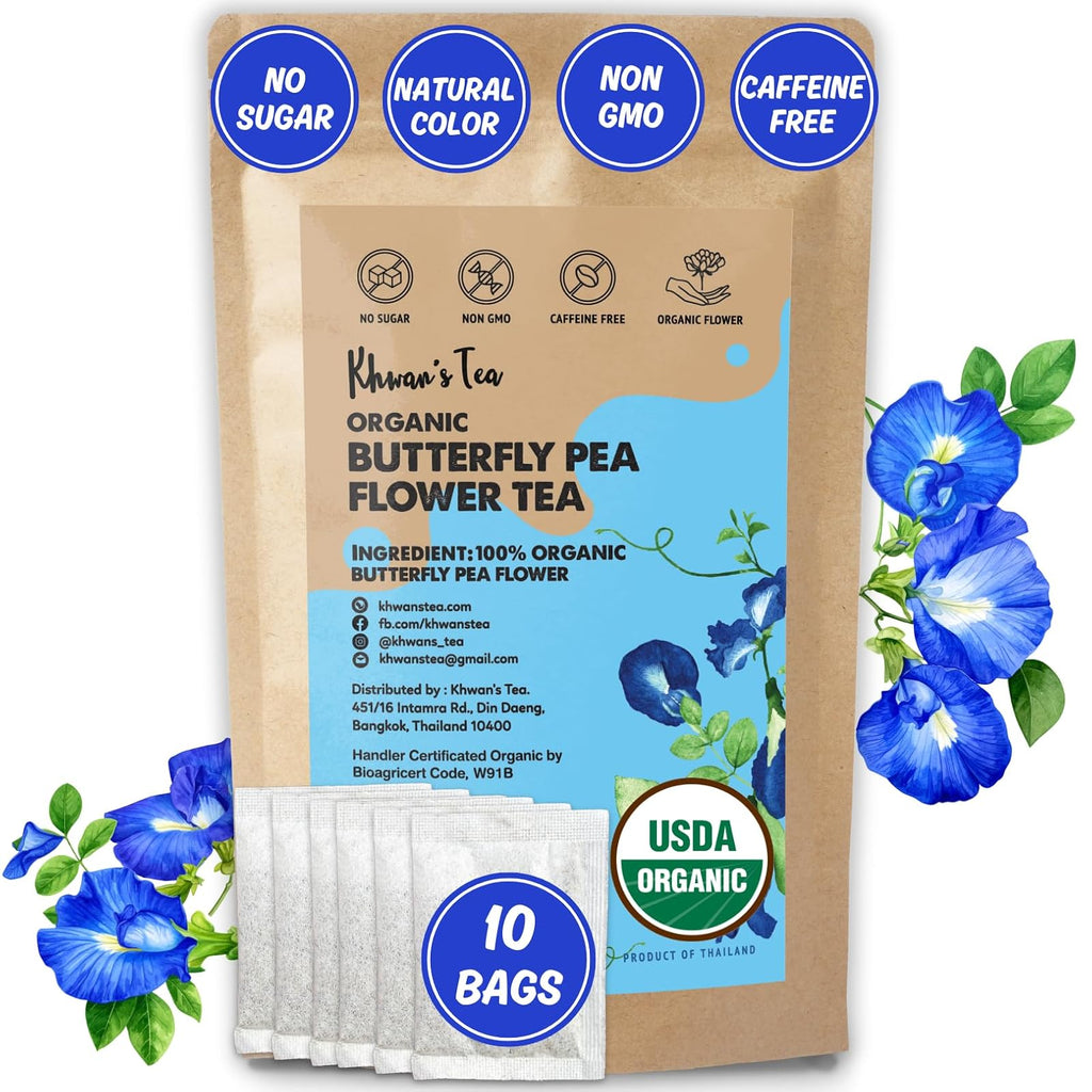 KHWAN'S TEA organic butterfly pea tea bags