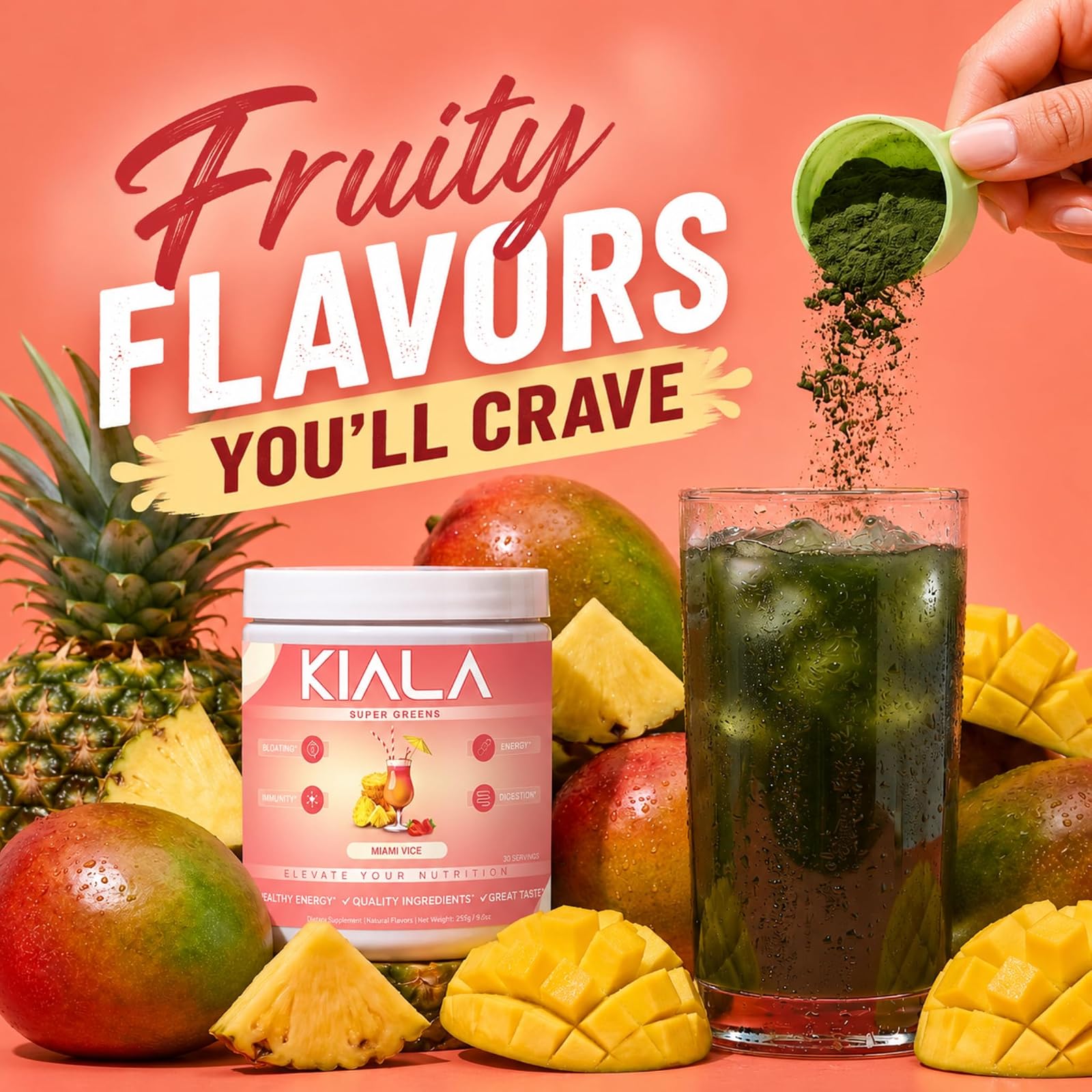 Kiala super greens powder for smoothies