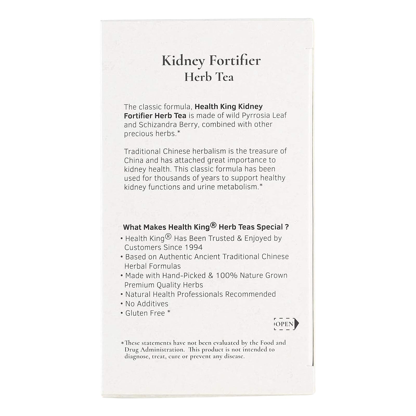 Kidney fortifier herbal tea bags