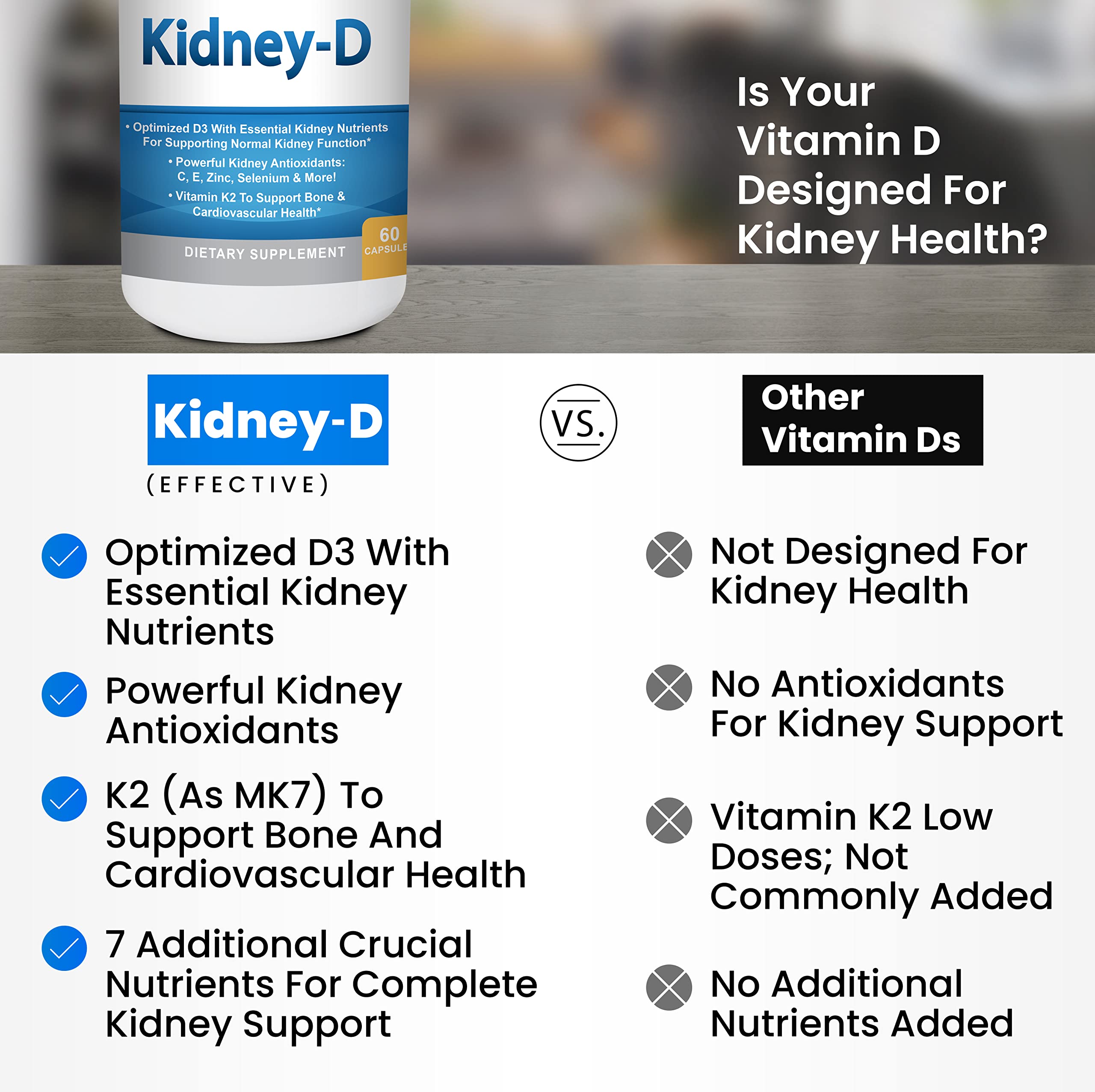 kidney restore vitamin and mineral combo