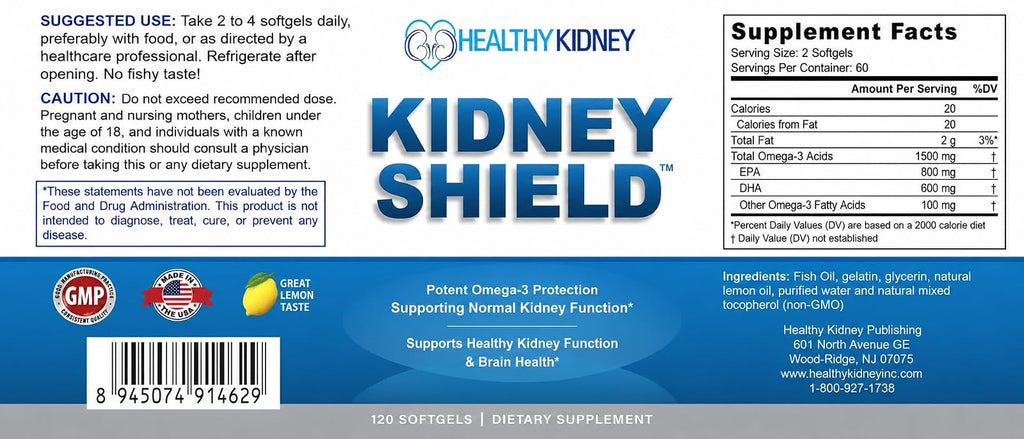 Kidney Shield omega 3 dosage