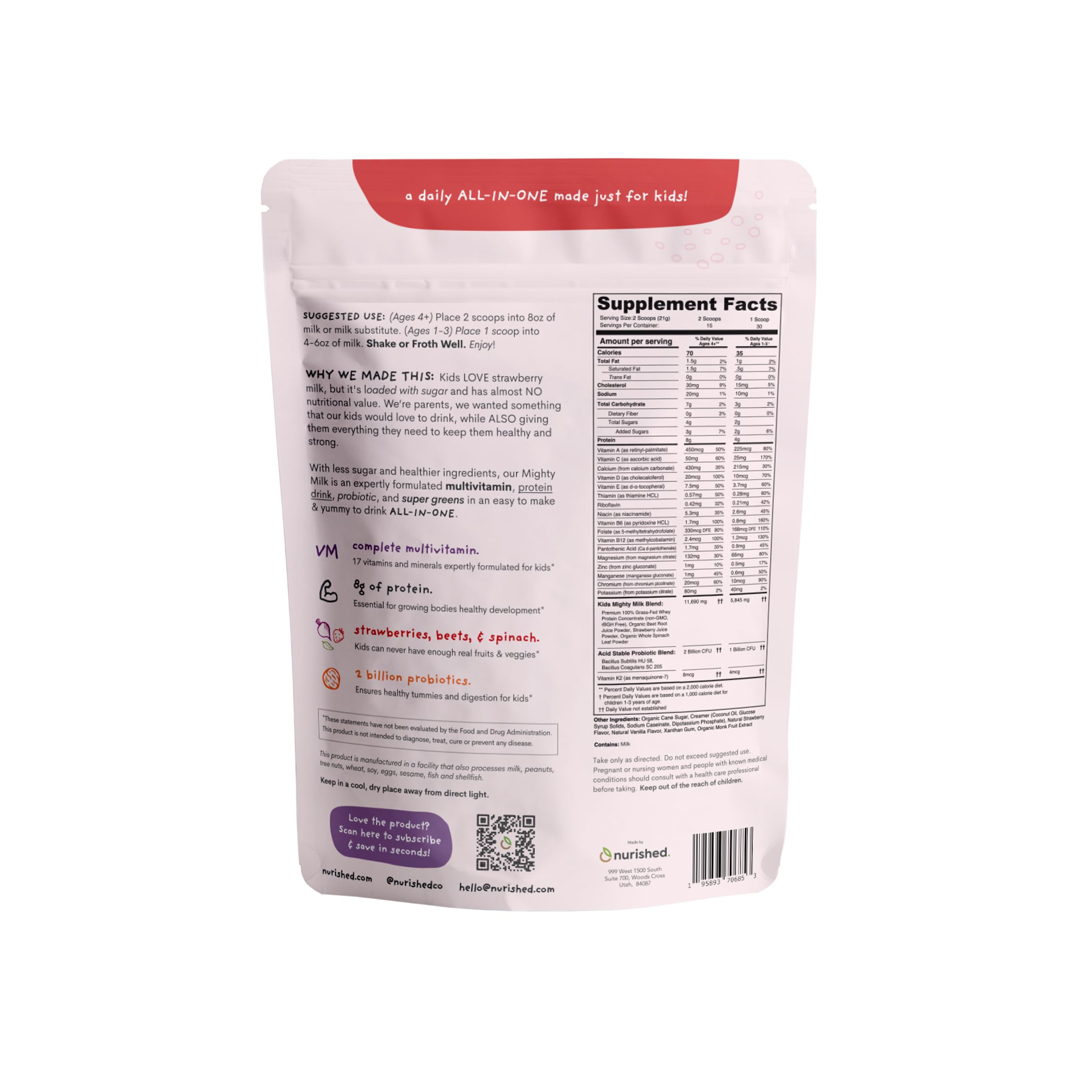 Kids all-in-one nutritional drink mix
