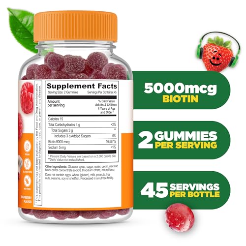 Kids biotin gummies 5000 mcg