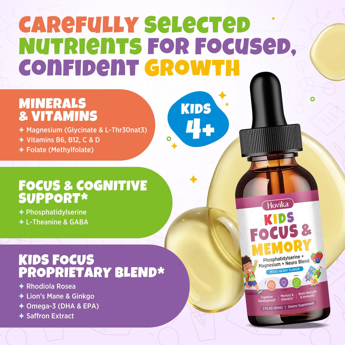 Kids brain health supplement drops