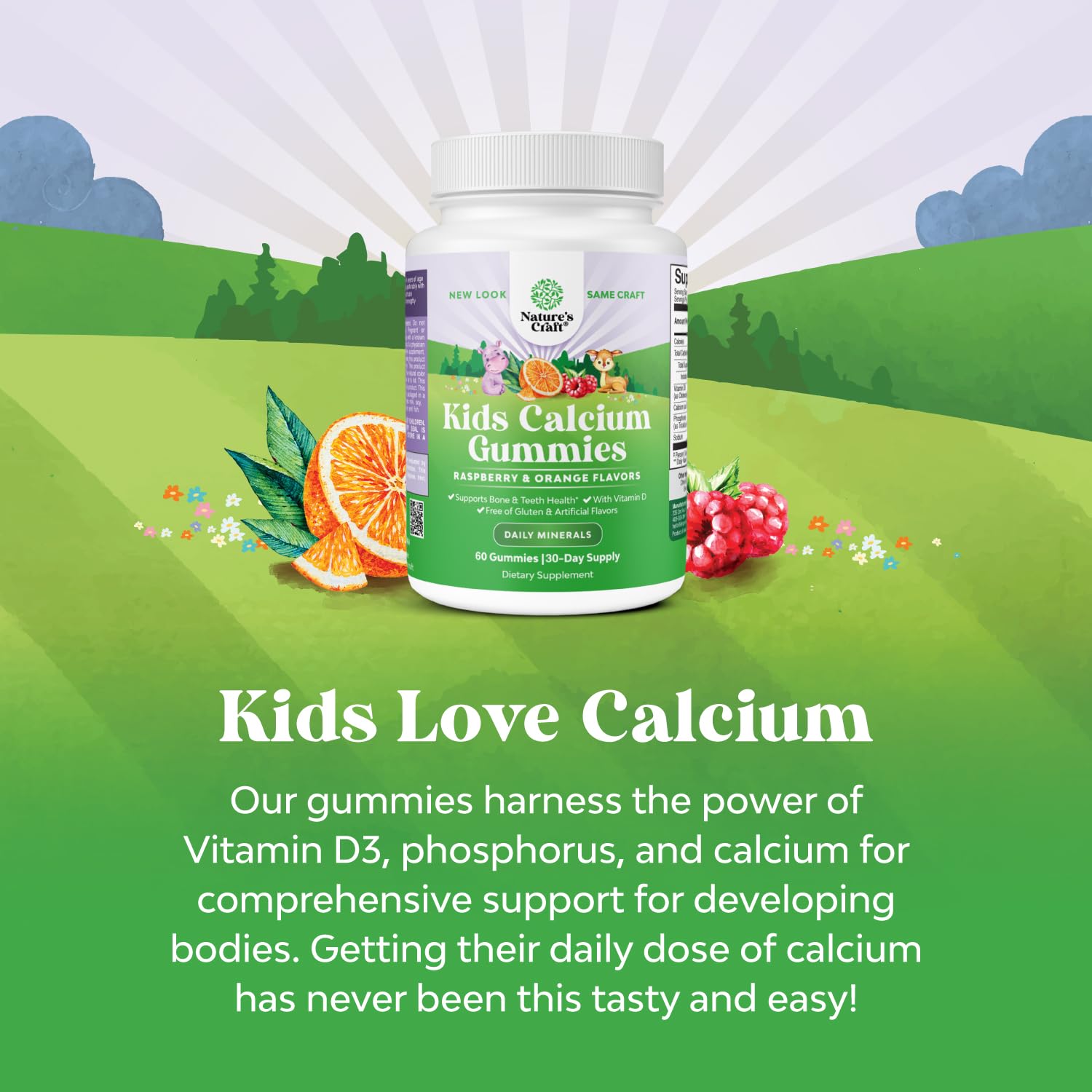 Kids' calcium gummies for daily nutrition