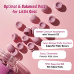 Kids' daily vitamins with calcium and D3