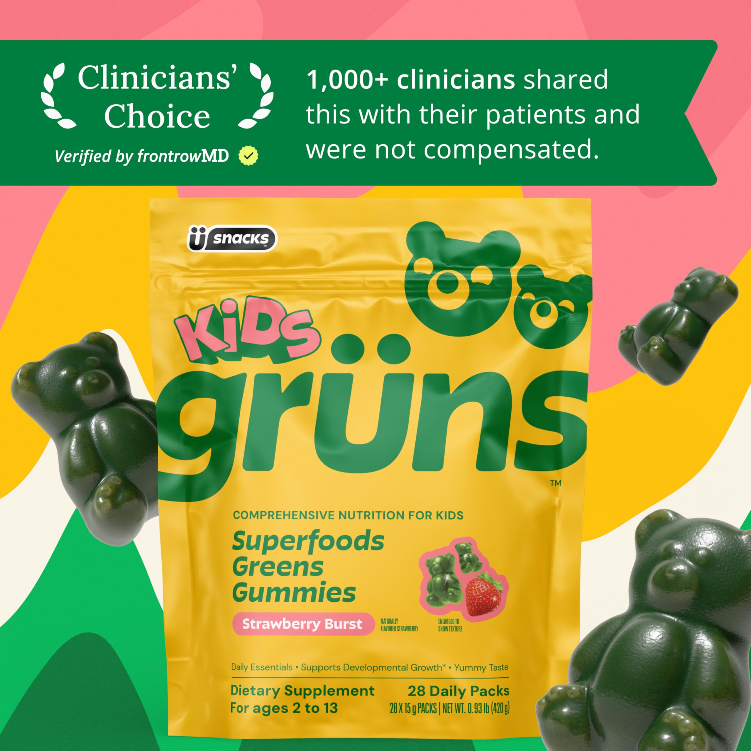 Kids' daily vitamins with essential nutrients