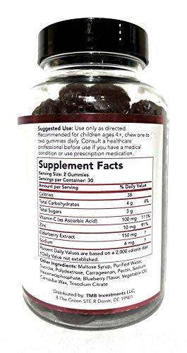 Kids elderberry gummies for cold season
