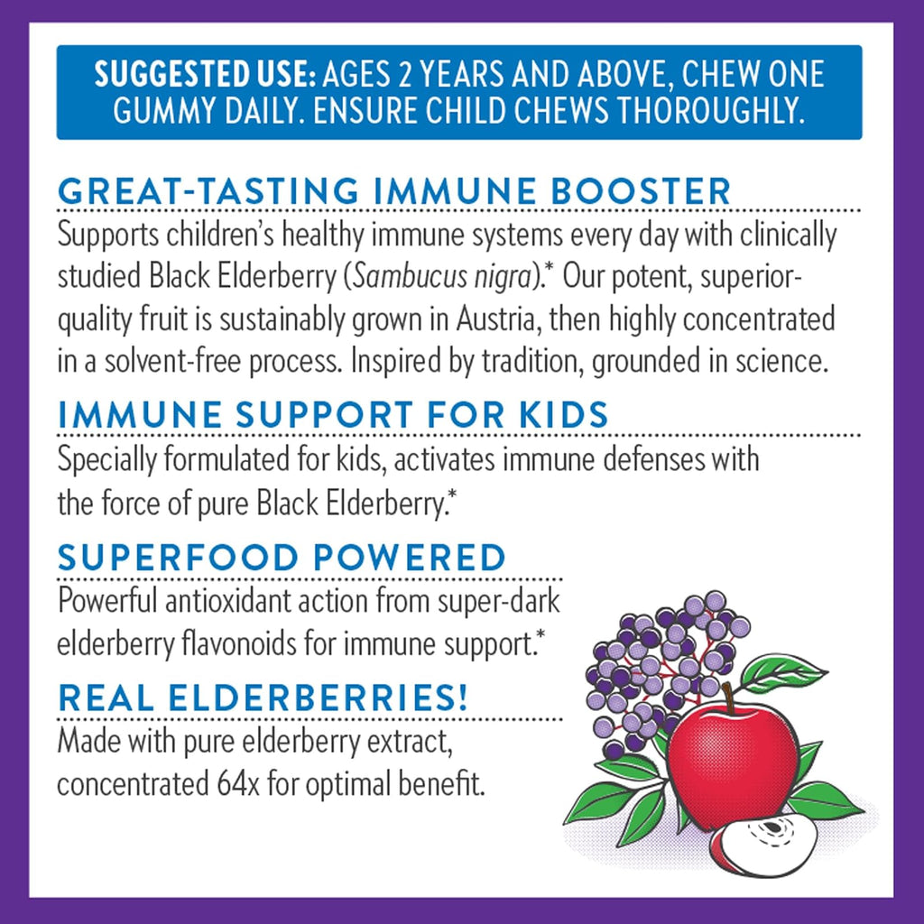 kids elderberry gummies with antioxidants