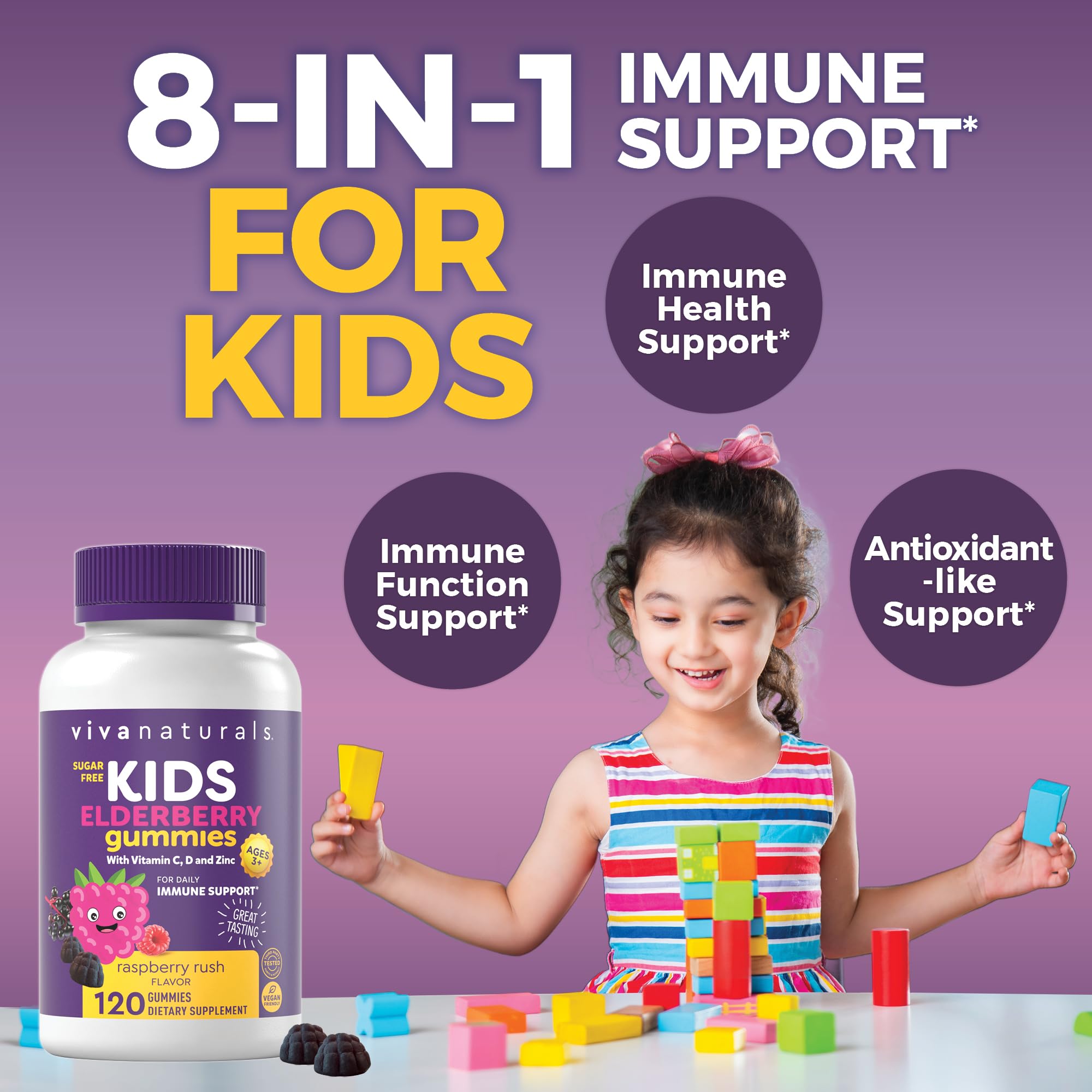 kids elderberry gummies with vitamin C