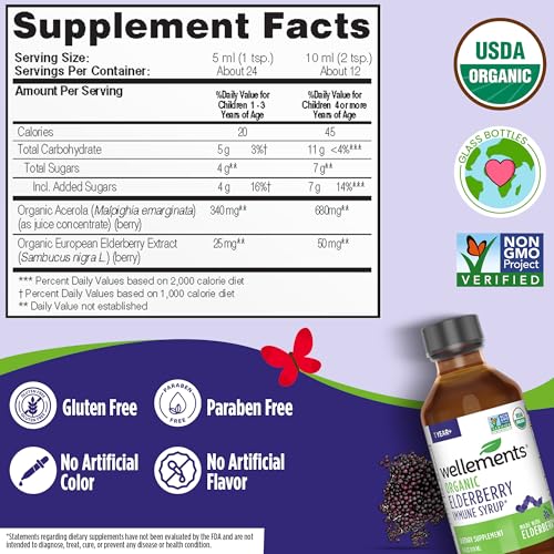Kids elderberry syrup with vitamins