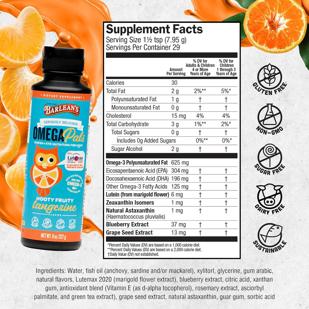 Kids fish oil with tangerine flavour